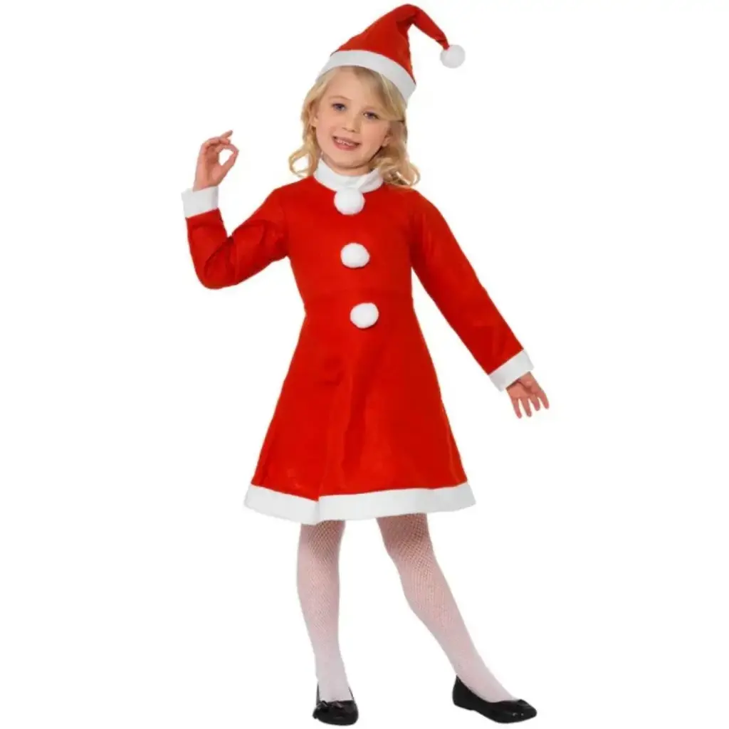 Santa Claus Girl Costume – Festive Fancy Dress | CostumeWala